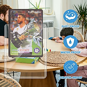 VOOVAO Toploader Clear 3" x 4" Toploaders Holder,Top Loaders for Cards,Card Protectors Hard Plastic for Baseball,Basketball,Trading Card 100ct.