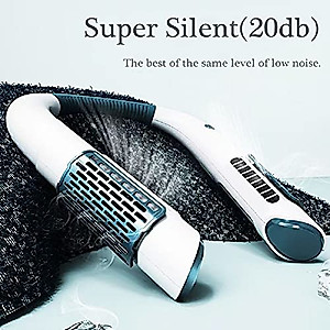 Howkes Portable Neck Fan, Hands Free Bladeless Fan, 2000 mAh Battery Operated Wearable Personal Fan, Leafless, Rechargeable,USB Charging Personal Fan,Strong Wind Neck Fan,3 Speeds-(Blue,White)