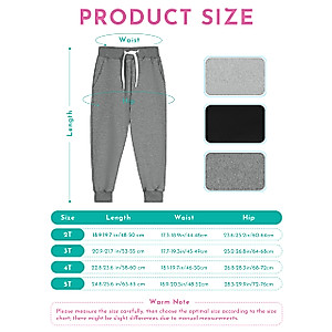 Resinta 3 Pack Toddler Boy Sweatpants Active Jogger Pants Casual Pull-On Pants Sweat Pants with Pocket Drawstring