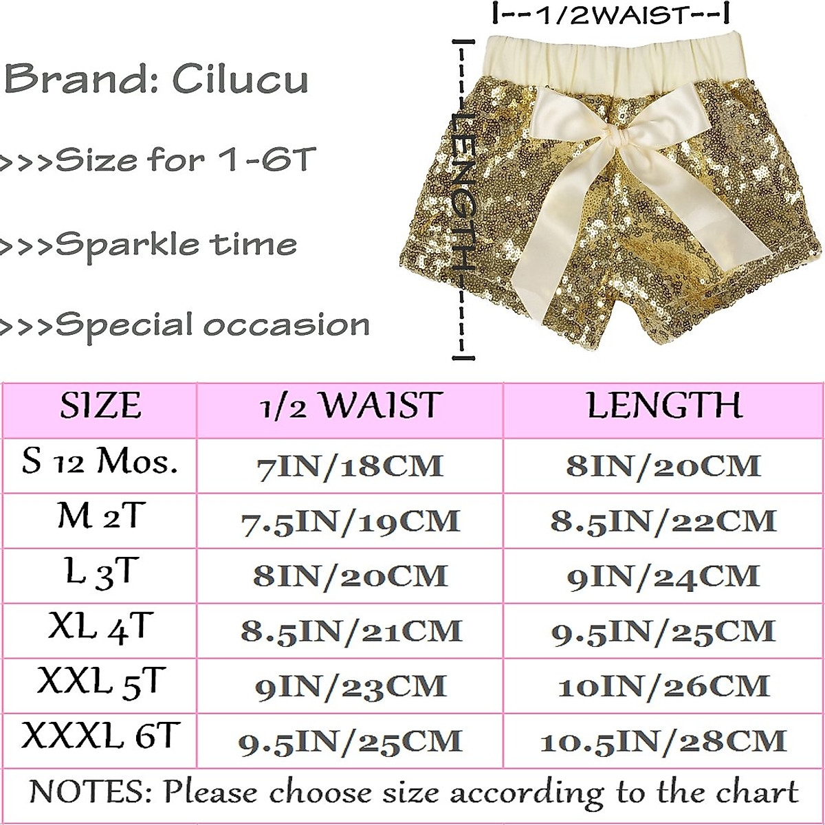 Cilucu Baby Girls Shorts Toddler Sequin Shorts Sparkles on Both Sides Purple 3T