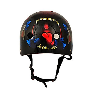 Punisher Skateboards Ranger 11 Vent Multi Sport Skateboard and BMX Helmet Youth Size Medium Includes Extra Helmet Pads, black (9213)