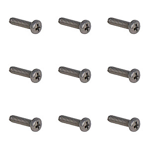MroMax 100Pcs M1.6 x 6mm Pan Head Phillips Machine Screws, 304 Stainless Steel 18-8, Fully Thread, Metric Silver Gray Cross Head Screws Bolts for Sunglasses, Watch and Small Electronic Devices