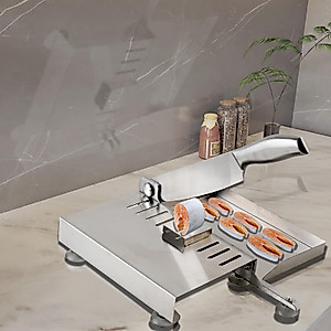 NICCOO Manual Meat Cutter Machine Biltong Slicer Rib Chicken Cutting Machine Chinese Medicine Beef Jerky Slicer Stainless Sliver ZGD-PQPQ-001@TPUSEK06 0