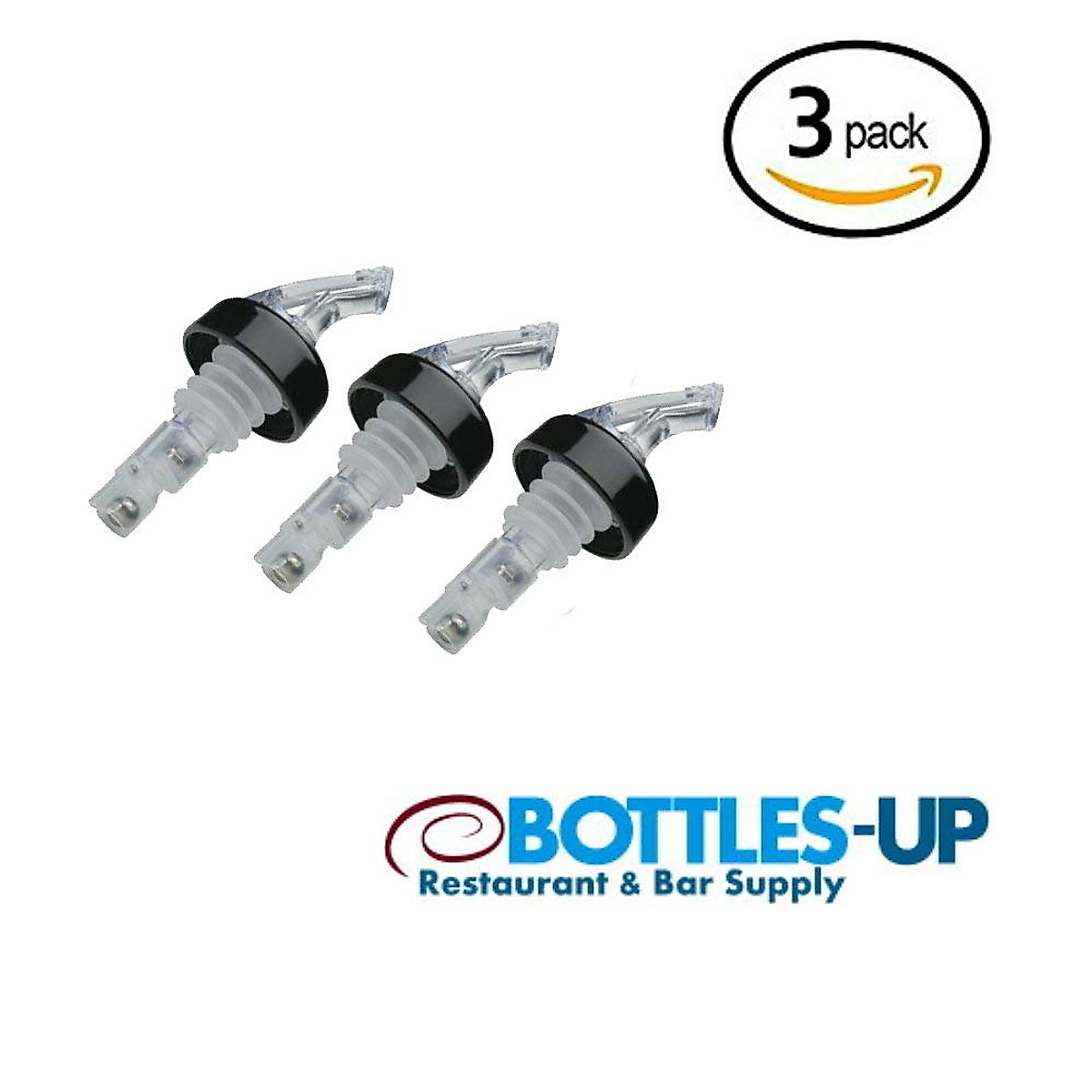 1/4 oz Clear (PP-CLD-14C-3PK) Measured Liqour Pourer - Precision Pour Liquor & Wine Bottle Pour Spout - (3 Pk) 100% USA Made - Pour The Perfect Cocktail with Our No Leak Bottle Spouts, Size 0.25 oz