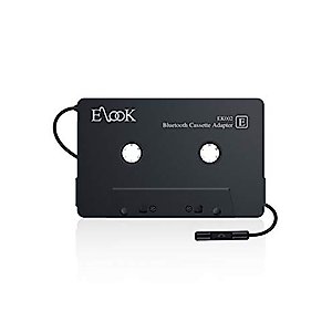 Elook Car Cassette Audio Receiver, Bluetooth Cassette Tape Adapter with Calling Function, Black