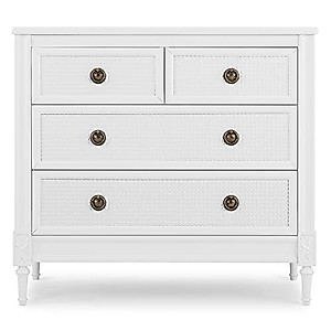 Delta Children Madeline 4 Drawer, Dresser w/Changing Top, White
