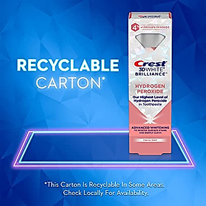 Crest 3D White Brilliance Hydrogen Peroxide Toothpaste with Fluoride,3 Ounce (Pack of 3)