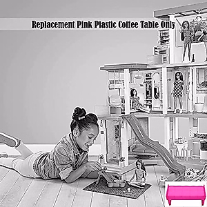 Replacement Parts for Barbie Dreamhouse Playset - GRG93 ~ Barbie Doll Size Pink Plastic Coffee Table