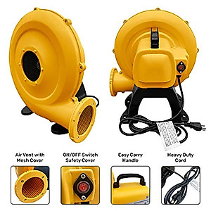 REH 0.75HP 750W Bounce House Blower Fan for Inflatable Bouncy Castles, Compact 6.5 Amp Air Blower Fan for Bouncy House for Kids