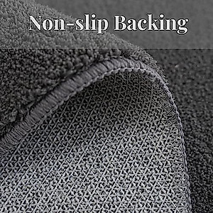 STARUIA Soft Large Area Rug 8'x10', Grey Washable Rug for Living Room, Non-Slip Shaggy Rug for Bedroom, Furry Nursery Rug Gray Fluffy Carpet for Playroom Boys Girls Room Dorm