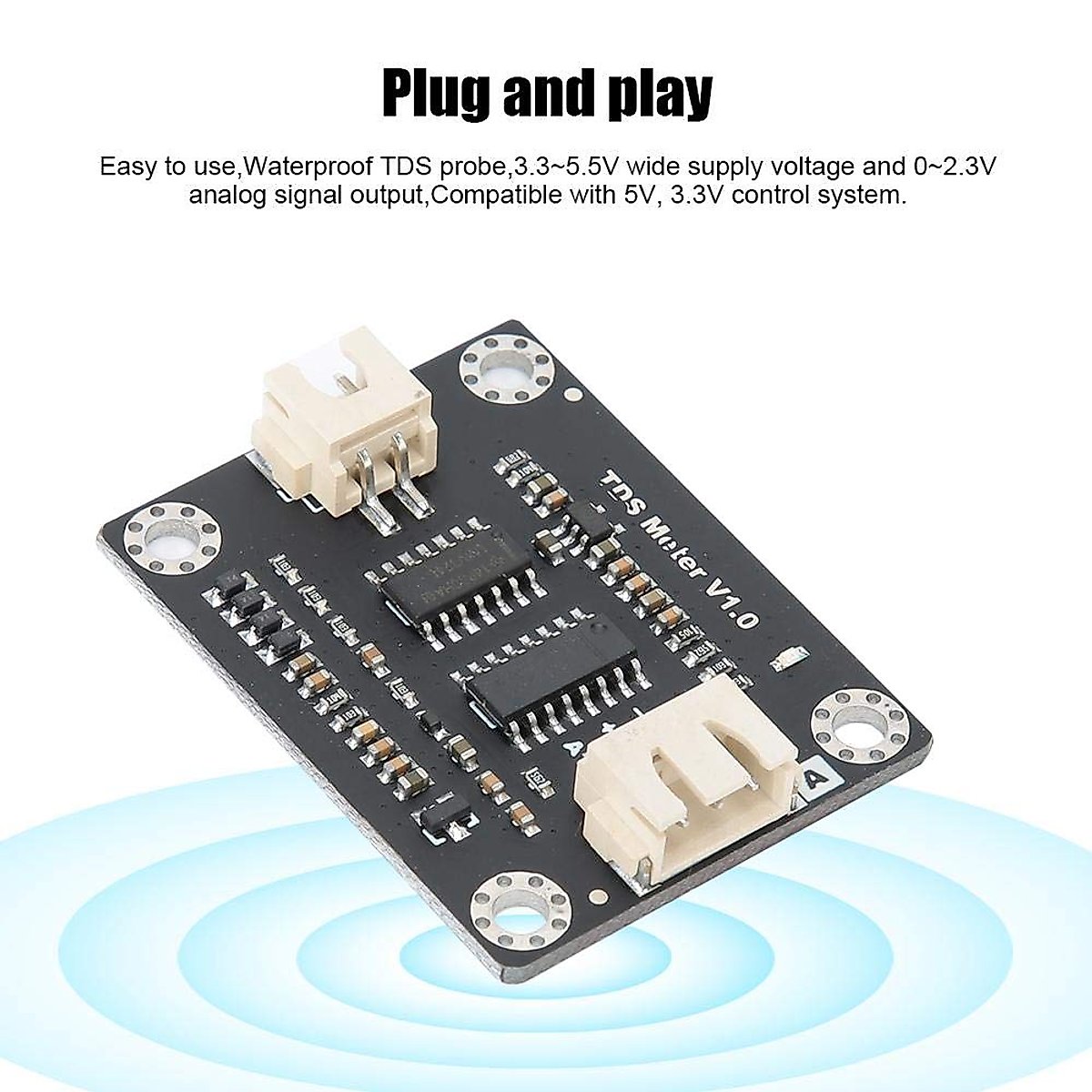 PUSOKEI Analog Water Sensor Water Quality Monitoring Machine Value of Water Measure for Domestic Water and Hydroponics