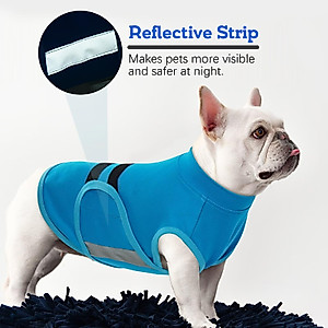 MIGOHI Dog Anxiety Relief Coat,Comfort Anxiety Vest for Dogs,Adjustable Dog Anxiety Calming Wrap for Fireworks,Thunderstorm,Travel, Separation, Dog Anxiety Jacket for Dogs for Medium Dogs,M,Blue