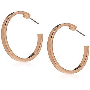 GUESS "Basic" Gold-Tone Small Square Edge Hoop Earrings