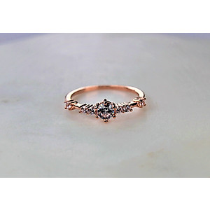 Natural Blue Sapphire Three Stone Ring in 925 Sterling Silver for Her- Cute Alexandrite Moissanite September Birthstone Rings For Women