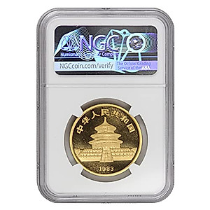 1983 No Mint Mark 1oz Chinese Gold Panda MS-68 by Mint State Gold 100 Yn NGC MS68