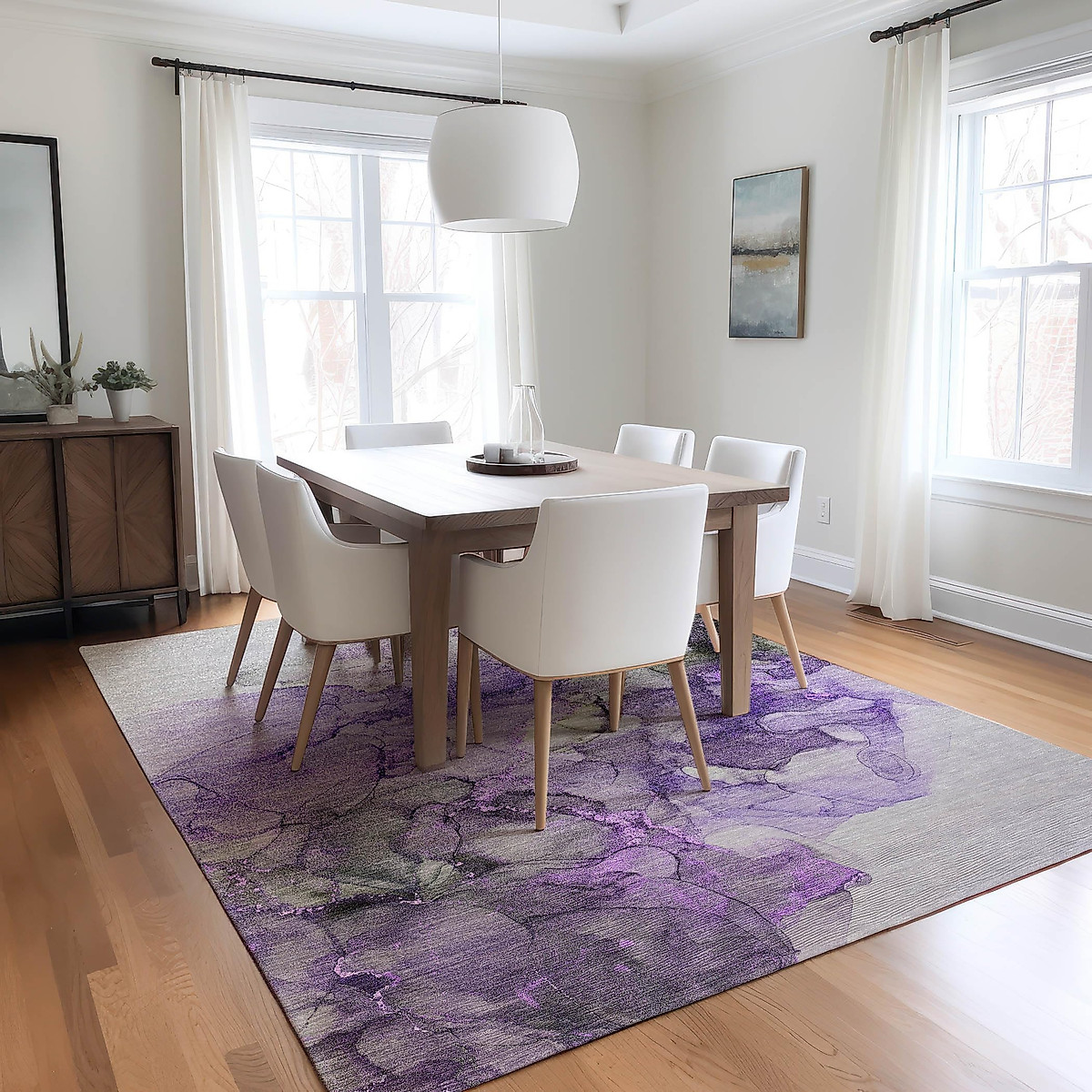 Addison Rugs Chantille ACN520 Purple 2'6" x 3'10 Indoor Outdoor Area Rug, Stain Resistant, Machine Washable, Non Shedding, Bedroom, Living Room, Dining Room, Kitchen Rug