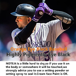 Go Ho Cream-Blendable Orange Face Paint Stick (1.06 Oz),Orange Full Body Paint Makeup Stick for Adults Children Halloween Cosplay SFX Makeup,Waterproof Orange Eye Black Stick