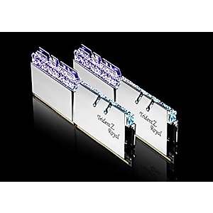G.SKILL Trident Z Royal Series (Intel XMP) DDR4 RAM 32GB (2x16GB) 3200MT/s CL16-18-18-38 1.35V Desktop Computer Memory UDIMM - Silver (F4-3200C16D-32GTRS)