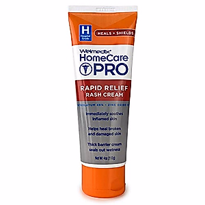 Welmedix HomeCare PRO Rapid Relief Adult Diaper Rash Cream – Extra Thick, Moisturizing Barrier Cream for Incontinence and Healing Cream/Zinc Oxide Cream/Skin Cream, (4oz Tube)