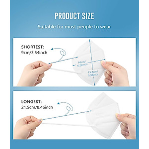 WWDOLL KN95 Face Mask 100 Pack, 5-Layer Breathable Mask Protection for Adult, Indoor, Outdoor Use(50 Black+50 White)