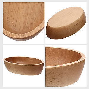Zerodeko Wooden Bowl, Boat Shaped Long Wood Dough Bowl Decorative Serving Tray for Food, Bread, Fruits, Snack, Dessert Plate Tabletop Centerpiece Decor for Home, Kitchen, Dining