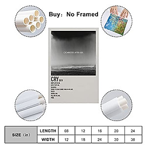 XIAOMB Cry - Cigarettes After Sex Music Album Poster for Bedroom Aesthetic Wall Decor Canvas Wall Art Gift 12x18inch(30x45cm)
