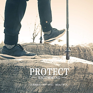 ANIUHL 8 Piece Rubber Trekking Pole Tips Hiking Walking Sticks Caps Ends Replacement Tip Protectors, Shock Absorbing and Enhanced Stability, 11mm Hole Diameter