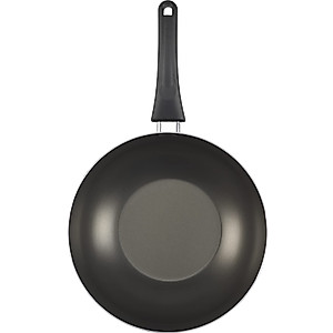 GoodCook Everyday Nonstick 11-Inch Stir Fry Pan, Deep Walled Skillet for Easy Mixing, Even-Heating Aluminum Wok, Ergonomic Handle, Charcoal Silicone Lacquer, Black Frying Pan