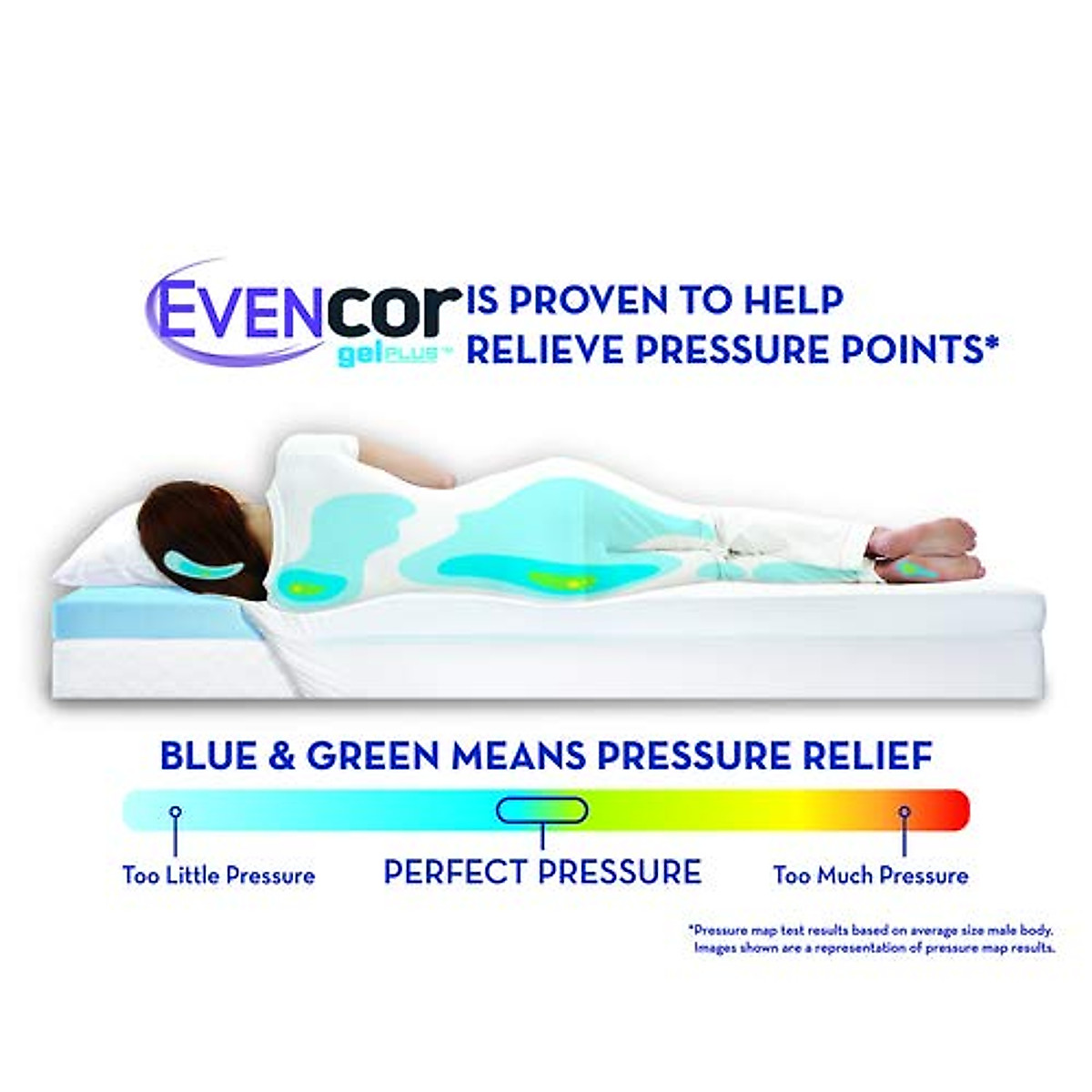 Novaform 3” EVENcor GelPlus Gel Memory Foam Mattress Topper with Cooling Cover - Full Size