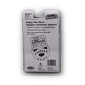 John N. Hansen Mega Screen Handheld Solitaire Game - Klondike Style Video Play for Ages 8+