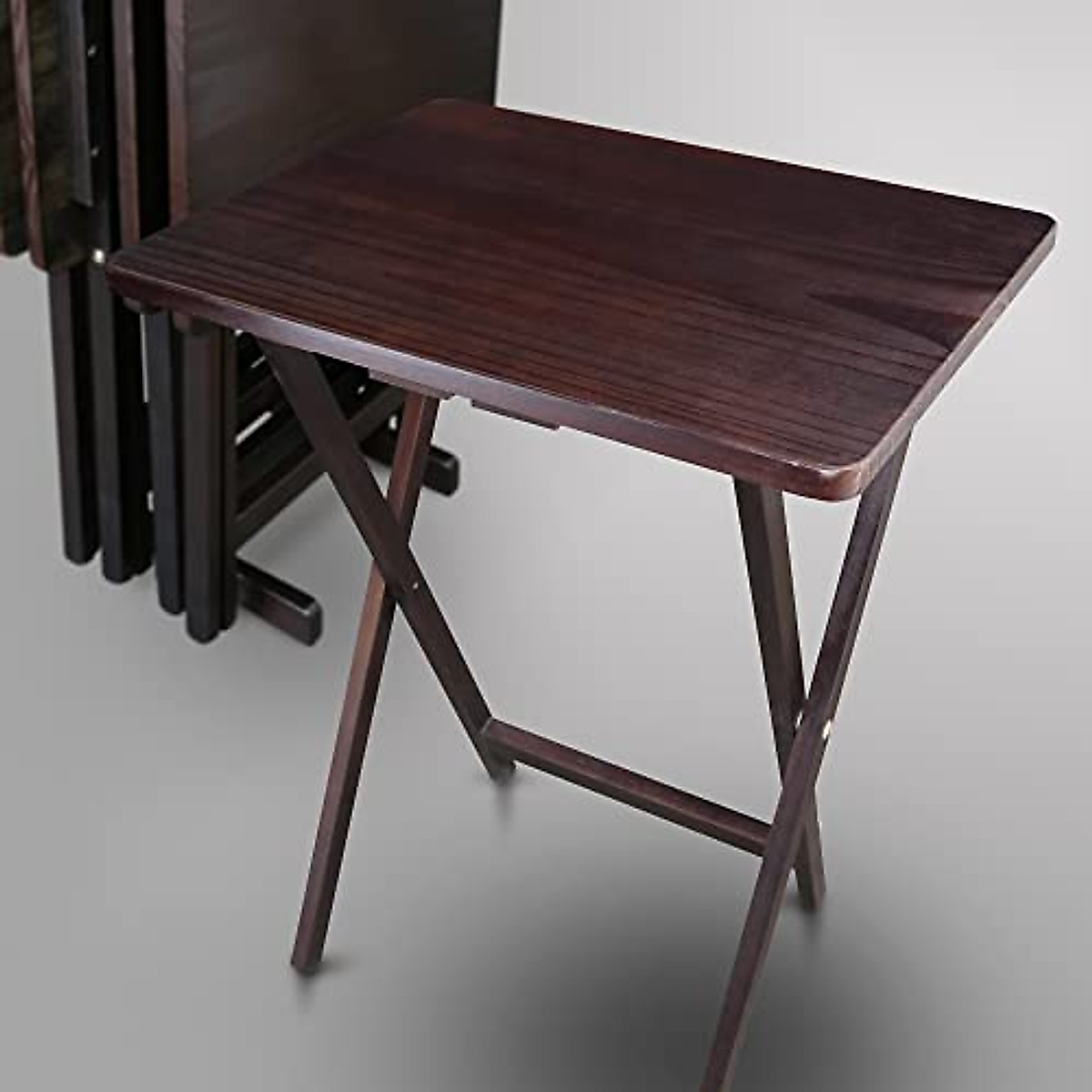 Casual Home 5 Piece Tray Table Set, Espresso