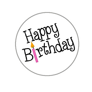 Happy Birthday Envelope Seals - 1.2" Happy Birthday Stickers - 144 Stickers