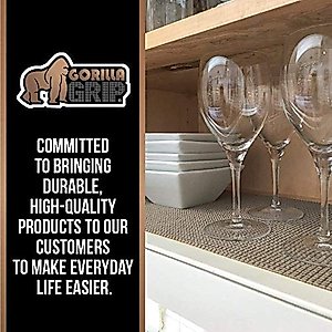 Gorilla Grip Drawer Liner and Under Sink Mat, Drawer Liner Size 12x20, and Under Sink Mat Size 24x30, Both in White, 2 Item Bundle