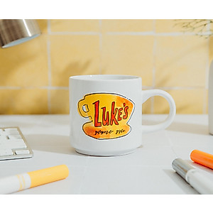 Gilmore Girls Luke's Diner Single Stackable Ceramic Mug | Coffee Cup For Espresso, Tea, Cocoa | Holds 13 Ounces