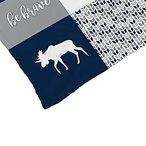 Blue Woodland Personalized Baby Blanket for Boys - Custom Baby Blankets For Boys - Deer Baby Blanket- Woodland Nursery Décor - Baby Blankets For Boys Personalized (Blue Woodland)