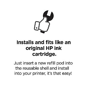 LD InkPods Ink Cartridge Replacement for HP 64XL High Yield (Black, 3-Pack with OEM Printhead) for Envy 6220, 6230, 6232, 6252, 6255, 6258, 7120, 7130, 7132, 7164, 7800, 7820, 7830, 7855, 7858, 7864