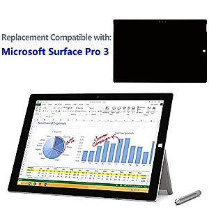 SWARK LCD Display Compatible with Microsoft Surface Pro 3 1631 V1.1 LTL120QL01-003 TOM12H20 12.0 inch Touch Screen Digitizer Replacement