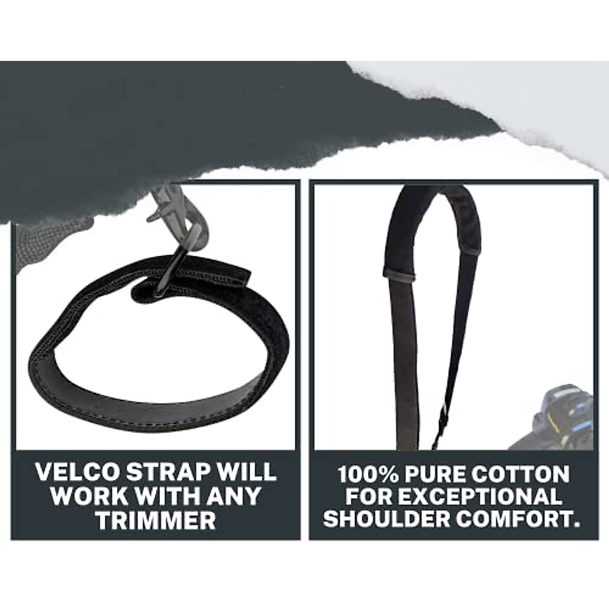 Sling Swing Adjustable Weed Eater & Grass String Trimmer Harness Shoulder Strap w/ Shock Bungee, Quick Detach Swivel, Ambidextrous, Limb Strain & Arm Stretch Tool - Professional Comfort Garden Tools