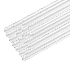 Extra Large Individually Wrapped Milkshake Drinking Straws (Clear, 100)