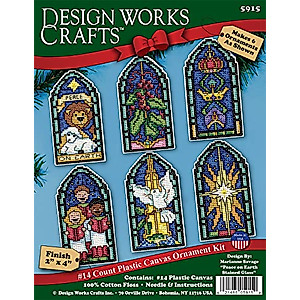 Design Works Crafts Peace on Earth Counted Cross Stitch Ornament Kit, Various (Holiday/Christmas)