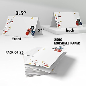 25 Place Cards - Perfect for Casino Theme Birthday Party, Weddings Party, Retirement Party, Banquets, Events/WZ021