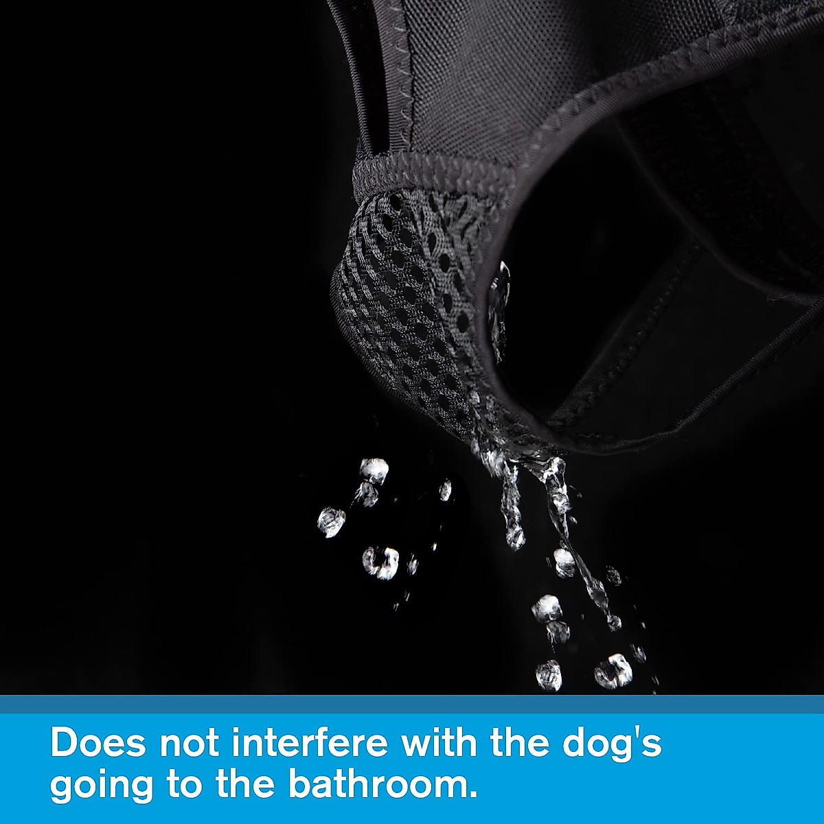 yrenoer Dog Panties for Dogs in Heat, Reusable Female Dog Pants to Prevent Cross-Tailing. Washable Dog Underwear to Protect Female Dogs from Male Dogs (L, Black)