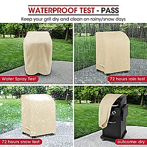 Unicook 2 Burner Grill Cover 32 Inch, Heavy Duty Waterproof Small BBQ Grill Cover, Outdoor Barbecue Cover, Compatible with Weber Char-Broil NexGrill Grills with Collapsed Side Tables, Desert Sand