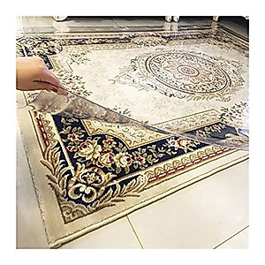 Clear PVC Desk Chair Mat Chair Mat for Hard Wood Floors Clear Rectangle PVC Floor Mat Protector with Lip,1.5mm Thick,80/100/120cm wide, Anti-Oxidation, Can be Cut,Clear Vinyl Plastic Floor Runner Prot