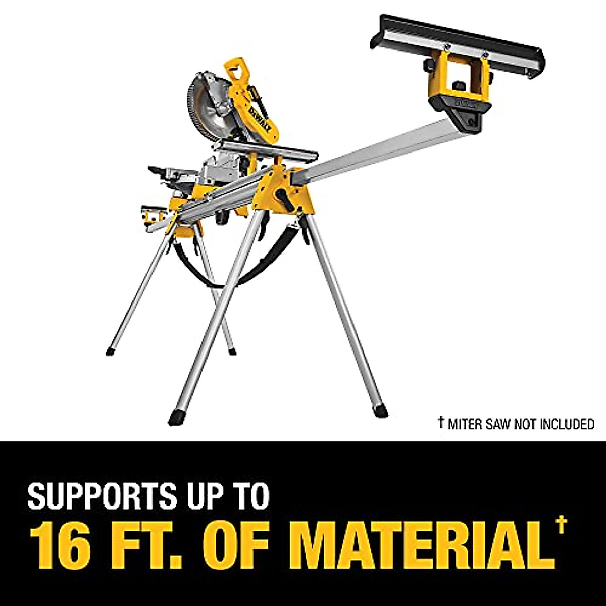 DEWALT Miter Saw Stand, Heavy Duty, 500 lb. Capacity, Portable with Leg Locks (DWX723),Silver
