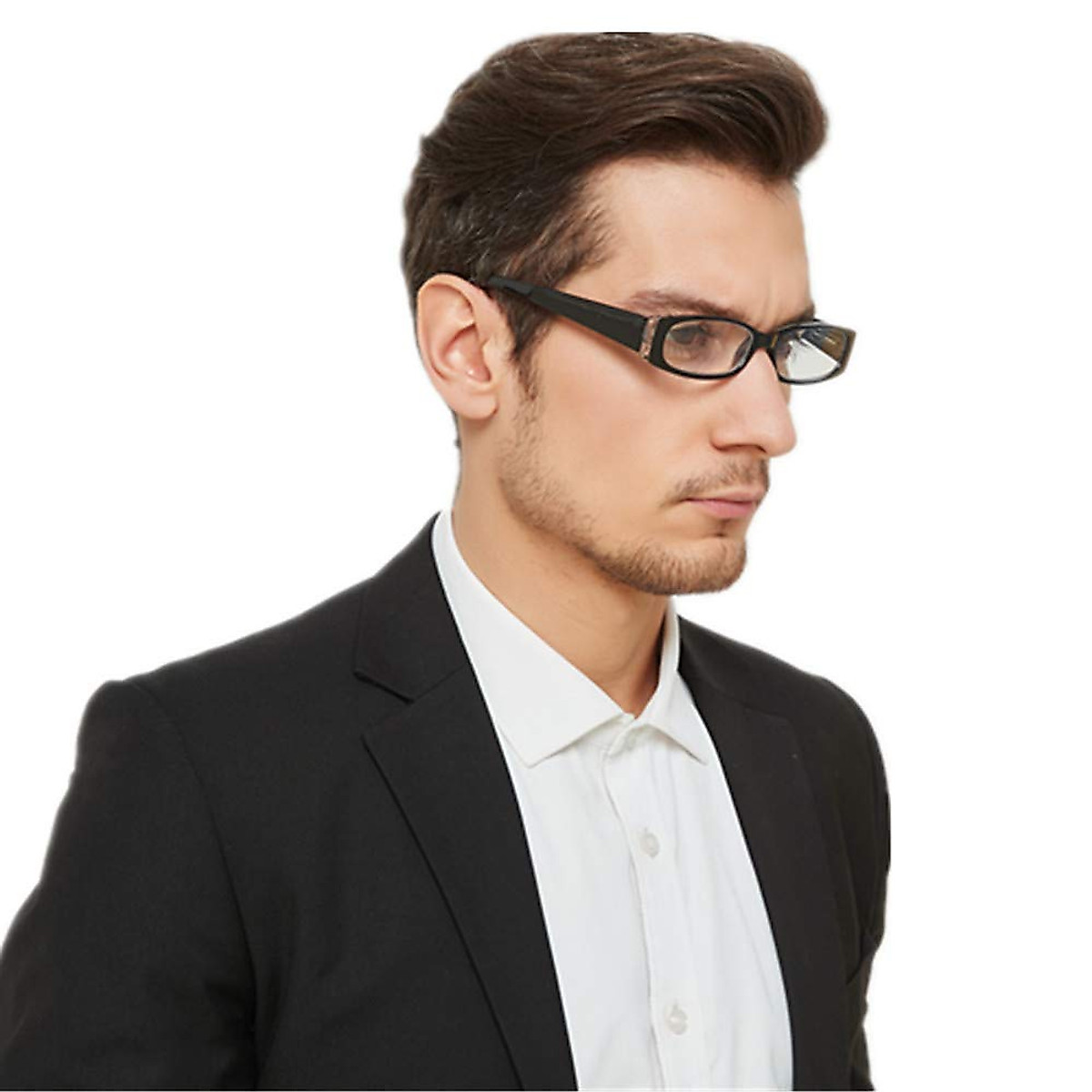 5 Pack Spring Hinge Reading Glasses Rectangular Fashion Quality Readers for Men and Women (5 Pack Mix, 3.5)