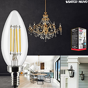 Satco S21274 5.5 Watt B11 LED Bulb - 3000K - 120 Volt (2 Pack)