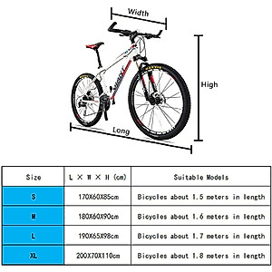ZYXFYY Bike Cover Bicycle Cover Waterproof Bicycle Fabric Outdoor Protective Bicycle Cover with Lock Eyelets Dust Rain Dustproof (Purple,L)