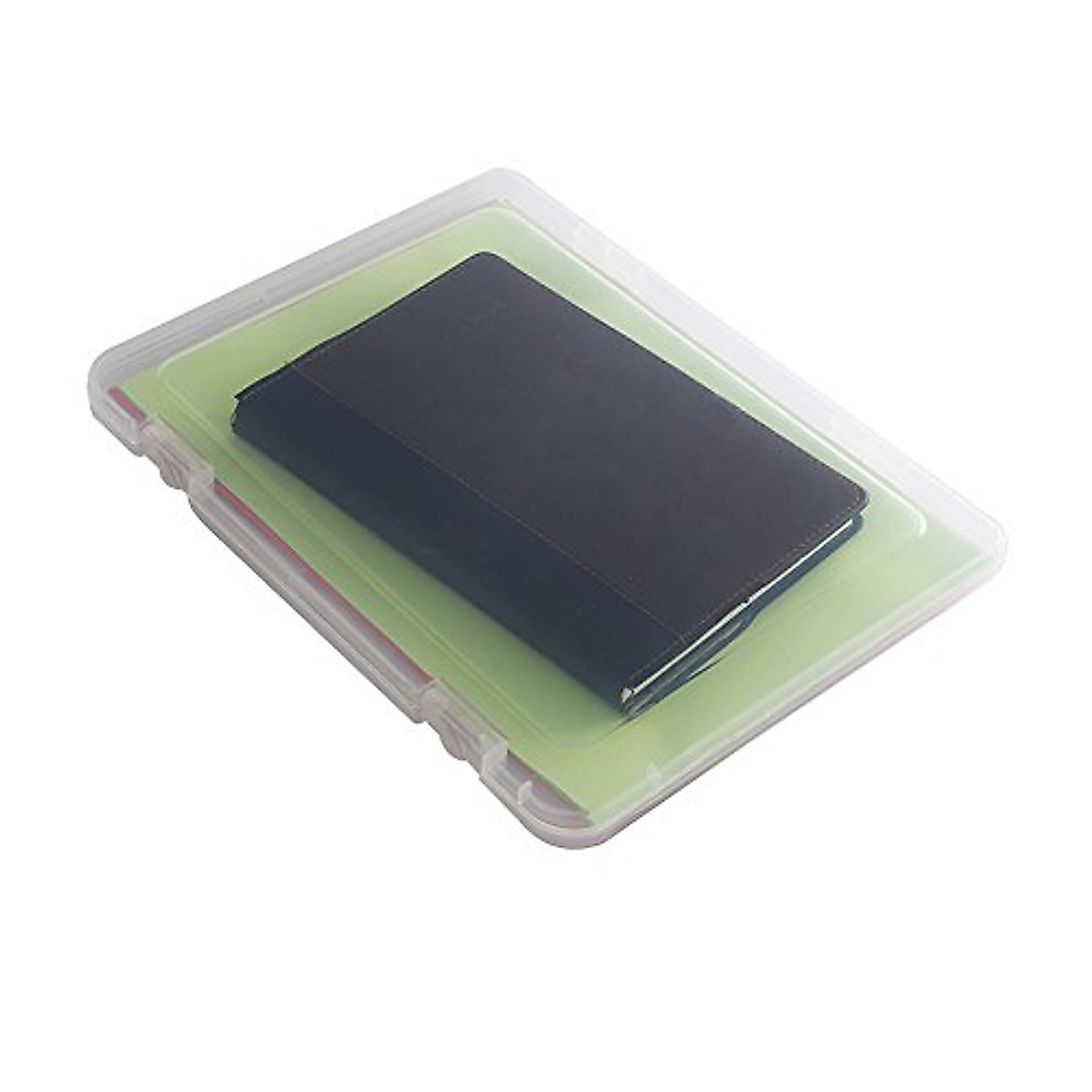 Portable A4 File Box Transparent Plastic Box Office Supplies Holder Document Paper Protector Desk Paper Organizers Case PP Storage Collections Container Magazine Organizers Box Case (1pc(Available Dimension 30 x 21 x 2cm/11.8 x 8.3 x 0.8inch))