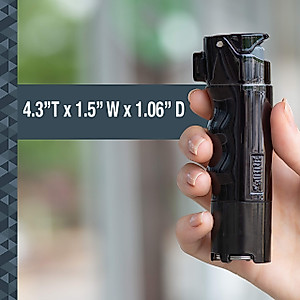 SABRE Smart 2-in-1 Pepper Spray, Live Continuous Location Tracking Texts in Emergencies, Refill Canister Available, Rechargeable, 25 Bursts with 10 ft. Range, Flip Top Safety, Ergonomic Finger Grip